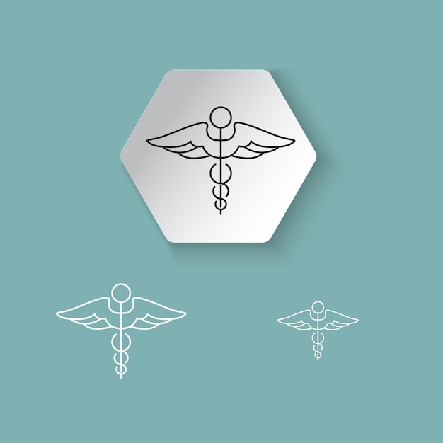 Stylized Medical Symbol in Minimalist Geometric Design | Jiffy Designs