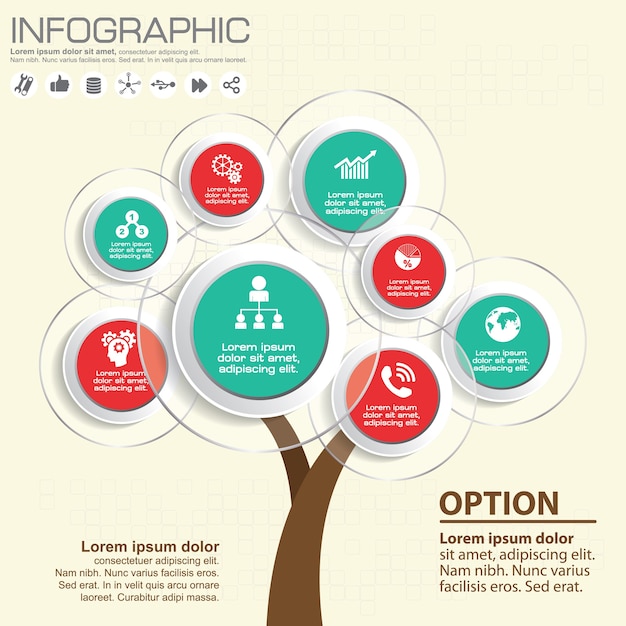 Vibrant Infographic Tree with Informative Circular Nodes | Jiffy Designs