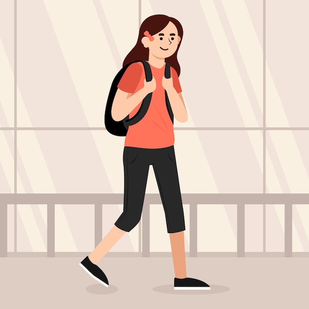 Vibrant Young Woman Striding with Confidence | Jiffy Designs
