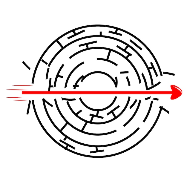 Intricate Maze with Directional Arrow | Jiffy Designs