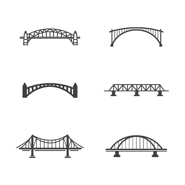 Iconic Architectural Bridges: Silhouettes of Renowned Structures ...