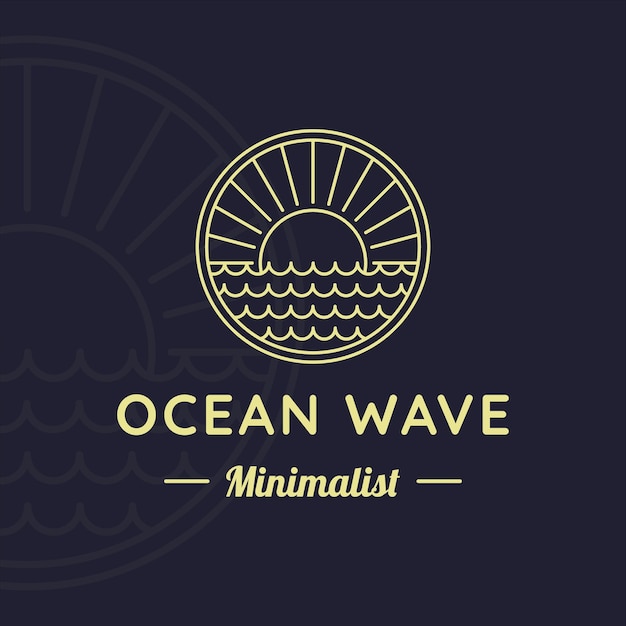 Serene Minimalist Ocean Wave Emblem | Jiffy Designs