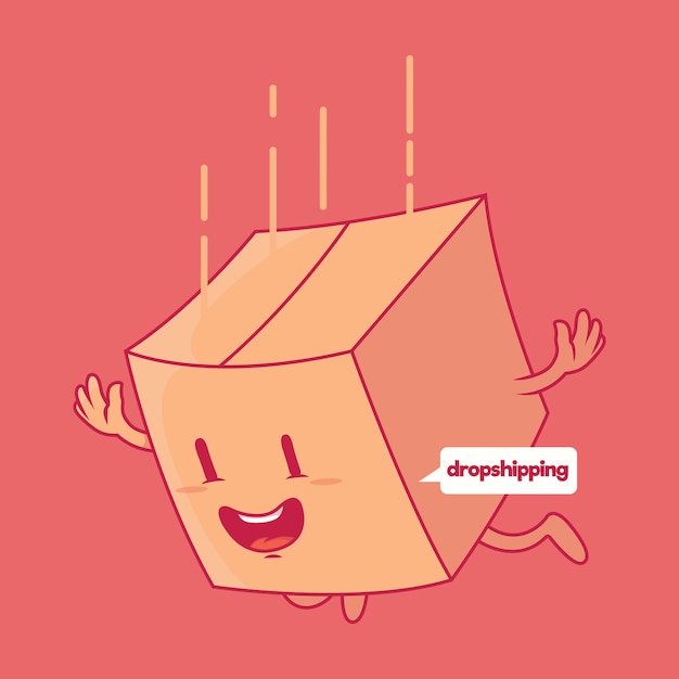 Cheerful Cardboard Box Character Jumping with Joy | Jiffy Designs