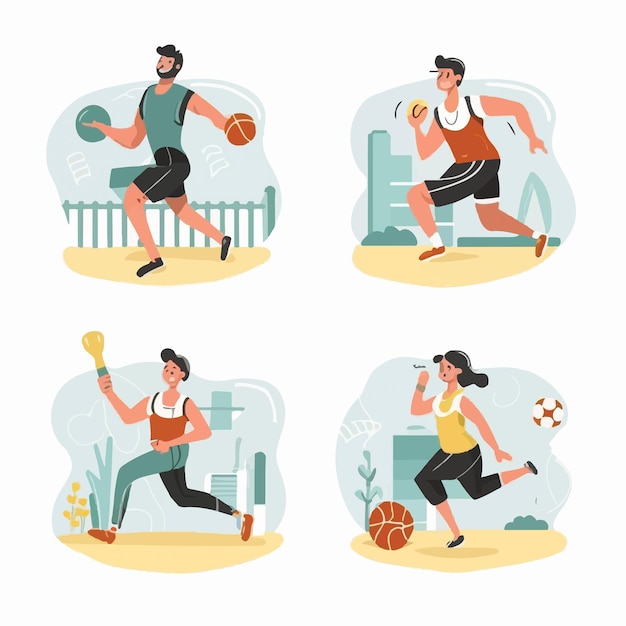Diverse Collection of Active Lifestyle Illustrations | Jiffy Designs