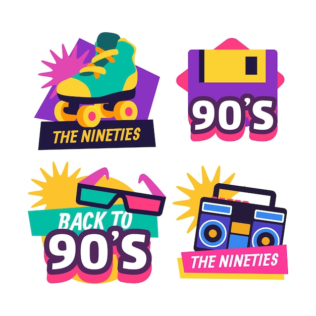 Vibrant Retro Graphics Celebrating the Colorful 90s Era | Jiffy Designs