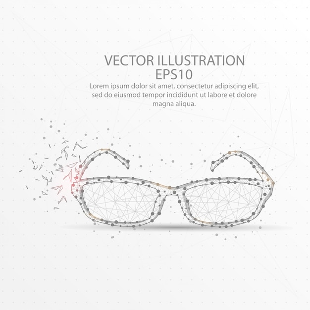 Elegant Wireframe Eyeglasses with Sparkling Particles | Jiffy Designs