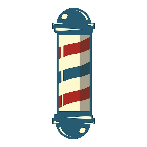 Vintage Barber Pole with Spiraling Red, White, and Blue Stripes | Jiffy ...