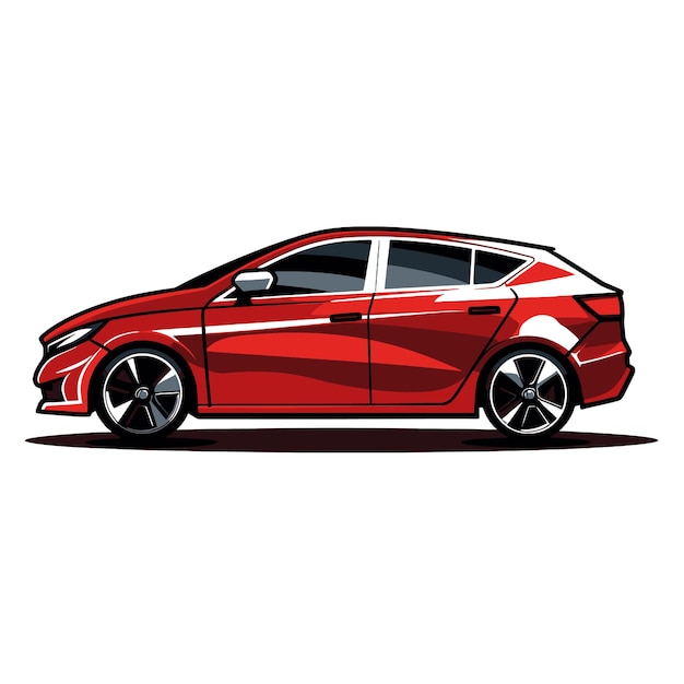 Sleek and Stylish Red Hatchback with Sporty Design | Jiffy Designs