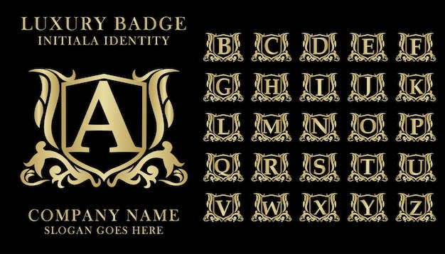 Elegant Monogram Insignia with Ornate Lettering and Detailed ...