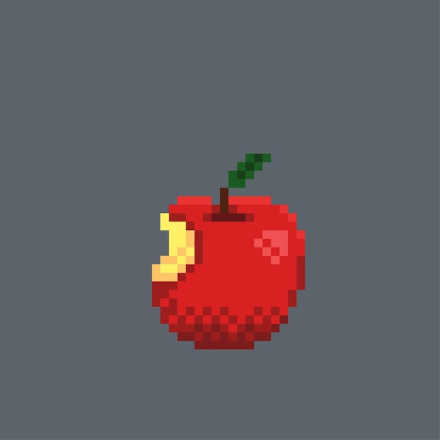 Vibrant Pixel Art Apple with Alluring Sheen | Jiffy Designs