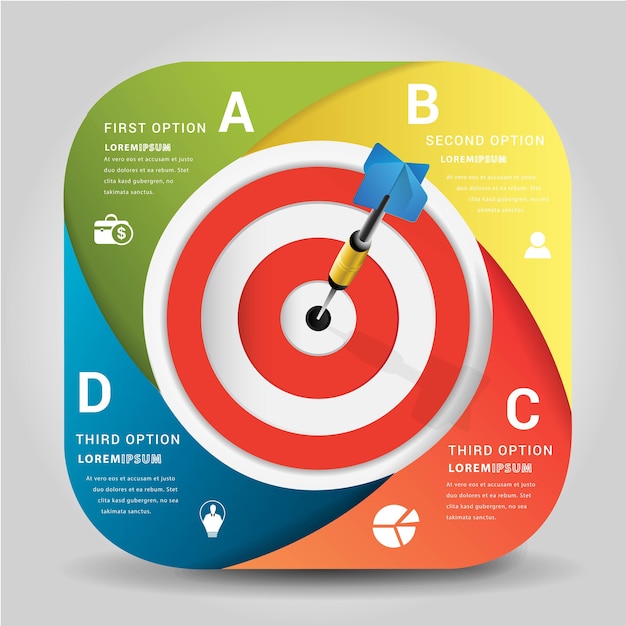 Vibrant Target Infographic with Colorful Sections and Icons | Jiffy Designs
