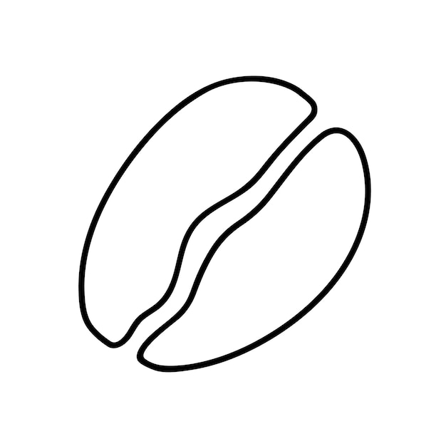 Minimalist Coffee Bean Outline Graphic | Jiffy Designs