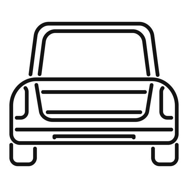 Minimalist Illustrated Car Icon with Clean Lines | Jiffy Designs