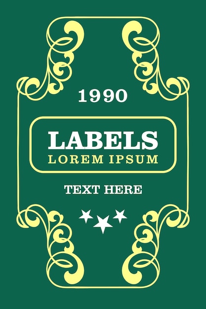 Elegant Vintage Label Design with Ornate Flourishes | Jiffy Designs