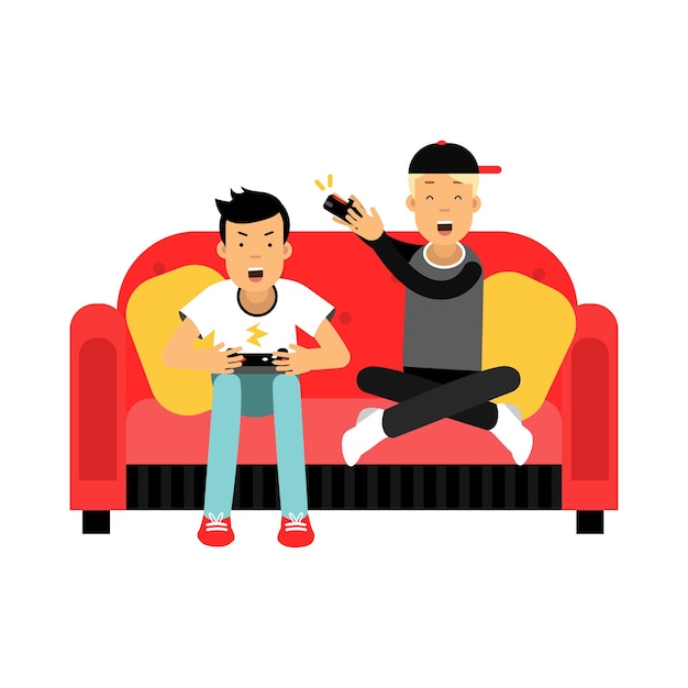 Vibrant Couch Gaming with Friends: Competitive Camaraderie | Jiffy Designs