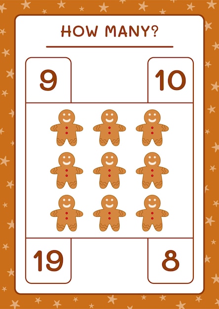 Counting Gingerbread Cookies on an Orange Background | Jiffy Designs