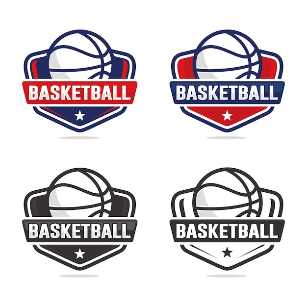 Vibrant Basketball Insignia Collection with Patriotic Flair | Jiffy Designs