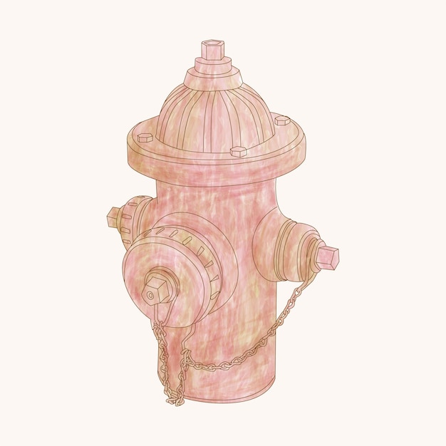 Whimsical Pastel Fire Hydrant with Intricate Details | Jiffy Designs