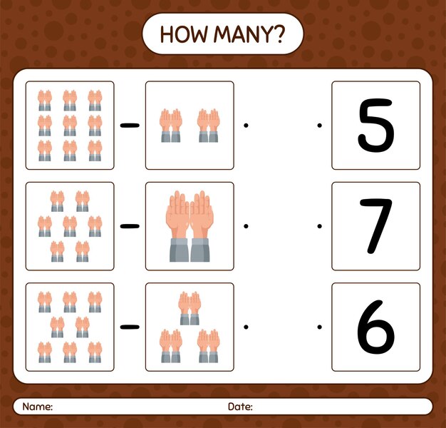 Vibrant Stick Figure Counting Exercise on Brown Background | Jiffy Designs