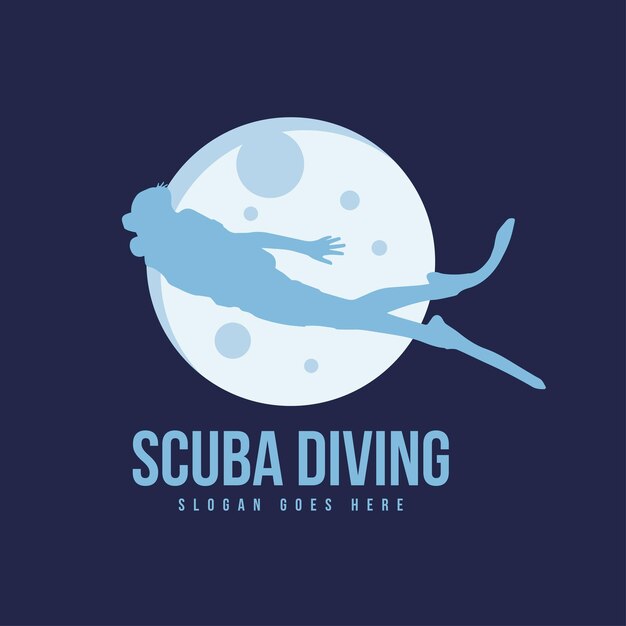 Graceful Silhouette Dives into Scuba Diving Adventure | Jiffy Designs