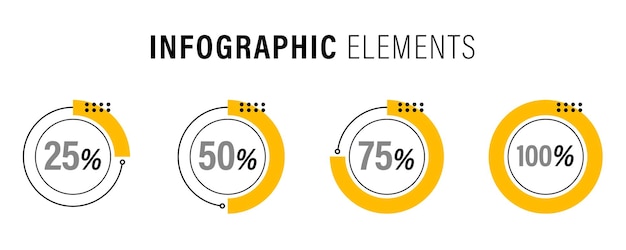 Vibrant Infographic Visualizing Percentages with Minimalist Shapes ...