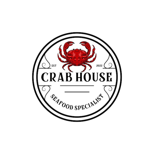 Vibrant Crab Emblem for Seafood Restaurant Specialties | Jiffy Designs