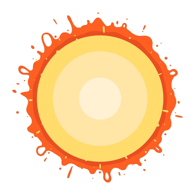 Vibrant Splatter Sun - Energetic Graphic Element | Jiffy Designs