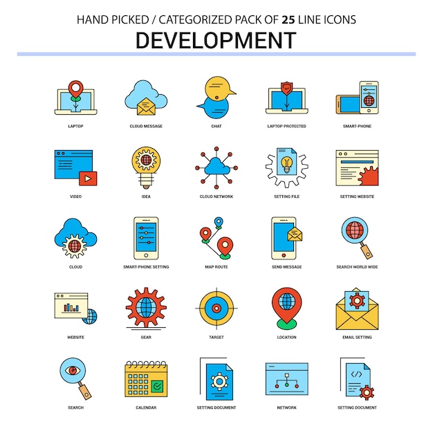 Versatile Development Icon Collection Showcasing Diverse Digital Solutions | Jiffy Designs