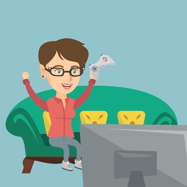 Gamer Relaxing on Couch with Video Game Controller | Jiffy Designs