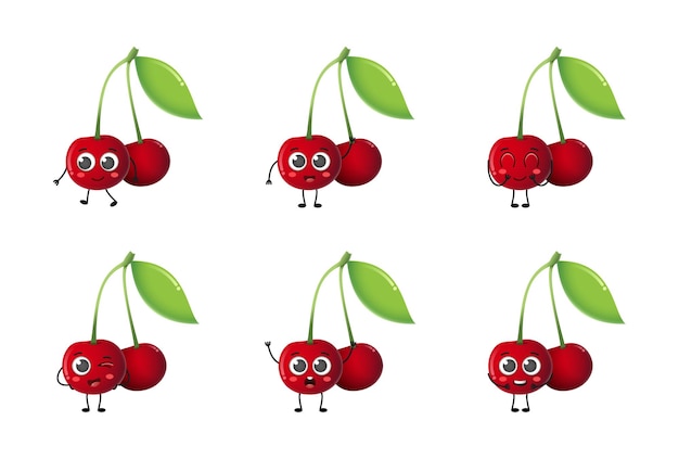 Cheerful Cherry Characters in a Vibrant Collection | Jiffy Designs
