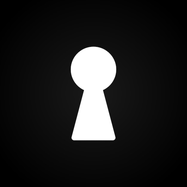 Minimalist Keyhole Silhouette Against Striking Black Background | Jiffy ...
