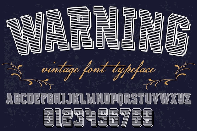 Vintage Bold Striped Lettering with Decorative Flourishes | Jiffy Designs