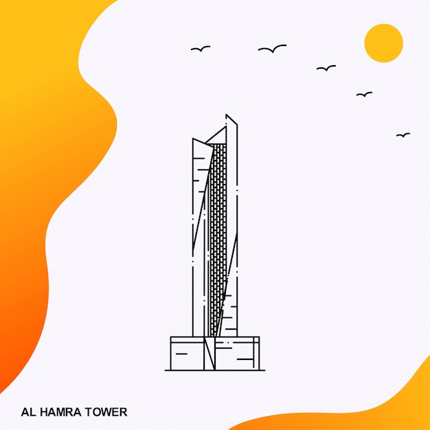 Sleek and Striking Al Hamra Tower Silhouette | Jiffy Designs
