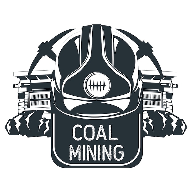 Rugged Emblem of Hardworking Coal Mining Industry | Jiffy Designs