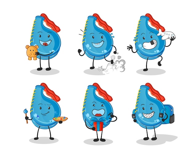 Charming Water Drop Characters in Diverse Poses and Expressions | Jiffy ...