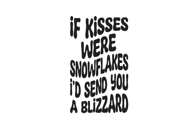 Whimsical Snowflake Kisses: A Blizzard of Affection | Jiffy Designs