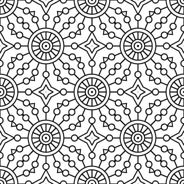 Radiant Geometric Motif: A Captivating Pattern of Interlocking Shapes ...