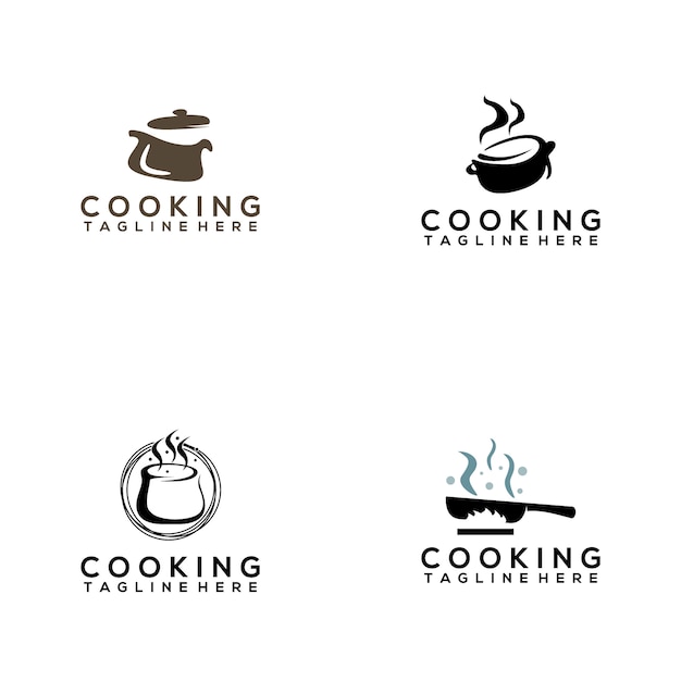 Culinary Craftsmanship: Cooking Logos Featuring Hats and Steaming Cups ...