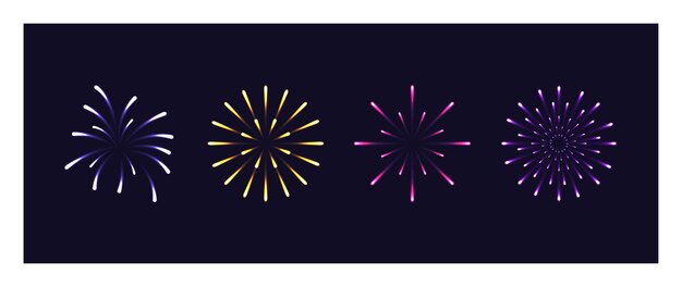 Vibrant Firework Bursts in Shades of Purple and Gold | Jiffy Designs