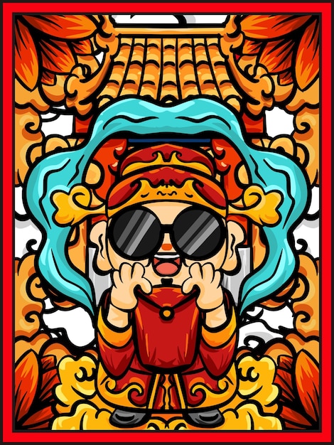 Vibrant Mythical Creature in Ornate Stained Glass Frame | Jiffy Designs