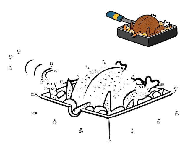 Delightful Thanksgiving Feast Dot-to-Dot Activity | Jiffy Designs