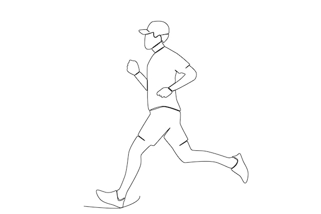 Dynamic Outline of a Runner in Motion | Jiffy Designs