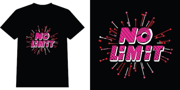 Vibrant 'No Limit' Graphic T-Shirt Design | Jiffy Designs