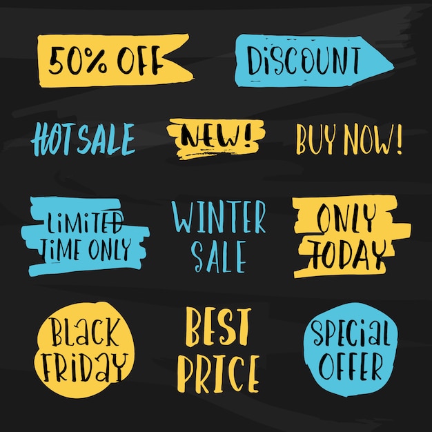 Vibrant Collection of Discount and Sale Stickers for Retail Promotions ...