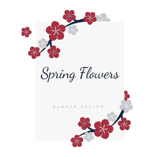 Vibrant Red Cherry Blossoms with Elegant Calligraphy | Jiffy Designs