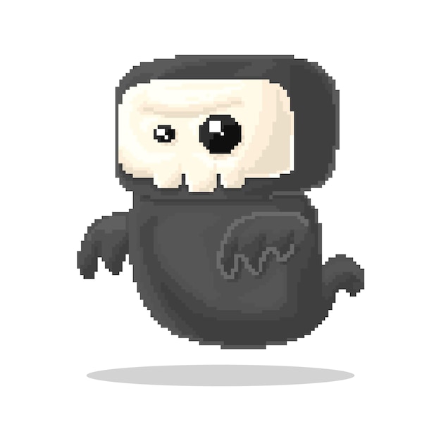 Adorable Pixel Art Creature in Charcoal Hues | Jiffy Designs