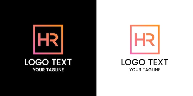 Striking HR Monogram Logos with Bold Geometric Shapes | Jiffy Designs