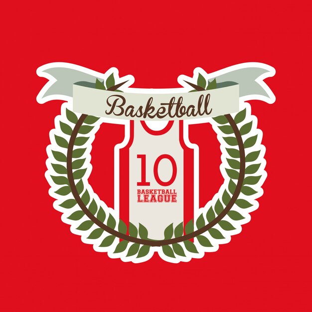 Iconic Basketball Emblem with Laurel Wreath | Jiffy Designs