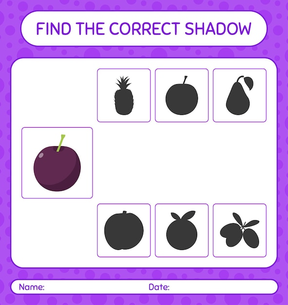 Matching Silhouettes to Fruit Shapes | Jiffy Designs