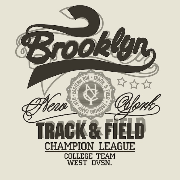 Vintage-Inspired Track and Field Champion League Emblem | Jiffy Designs